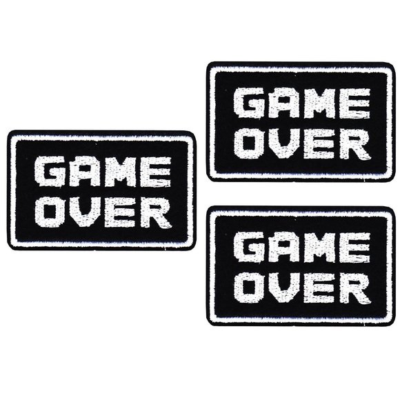 Accessories | New Gamer Patches Game Over Easy Iron On 3pack | Poshmark